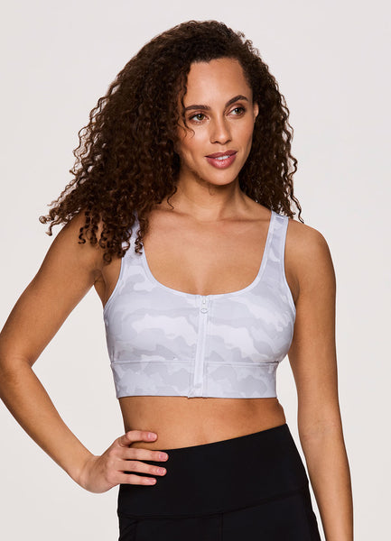 Camo Everyday Zip Front Bra – RBX Active