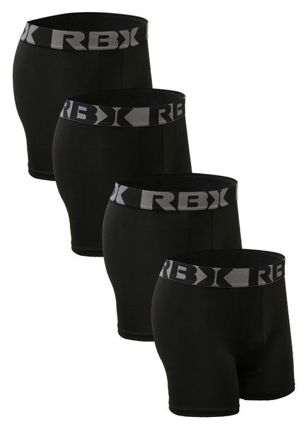 Men's Super Soft Black Boxer Briefs 4-Pack – RBX Active
