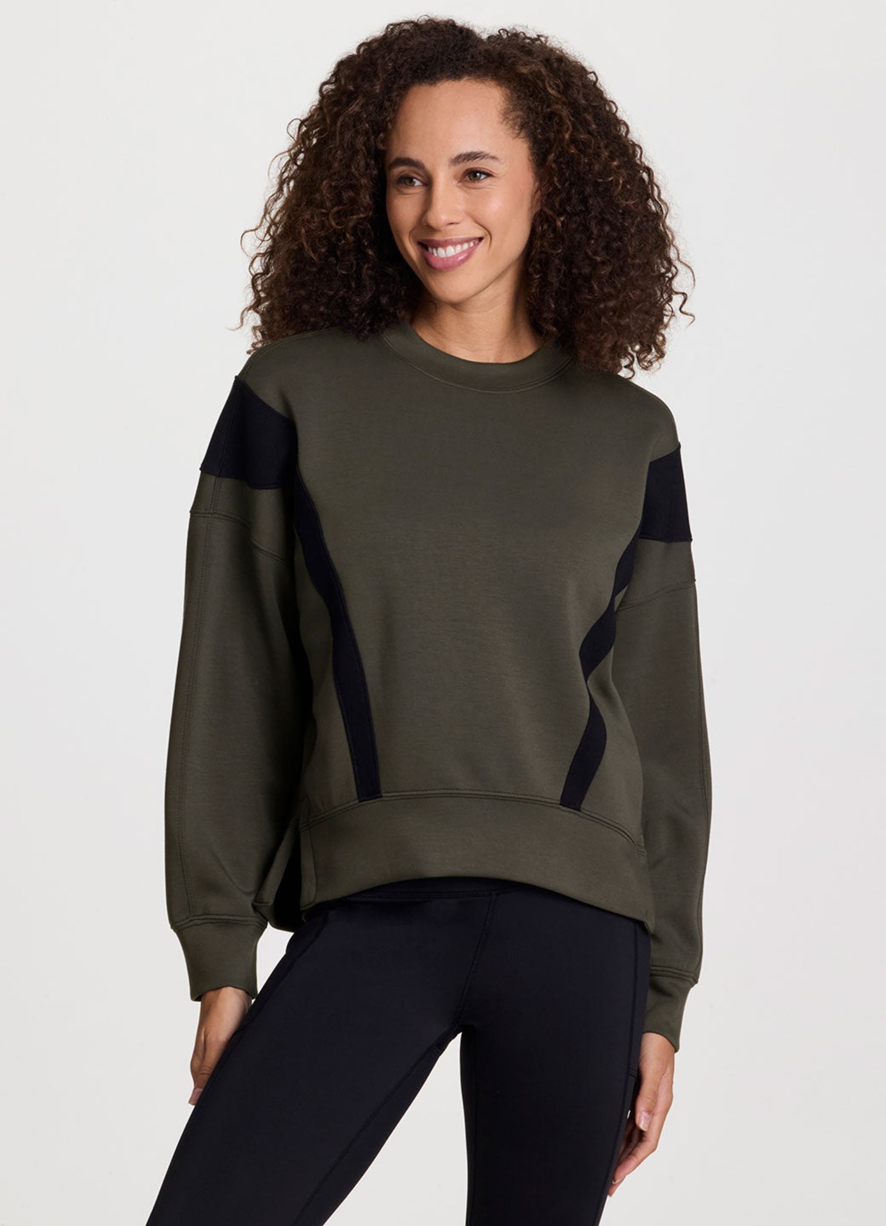 LuxeSoft Colorblock Sweatshirt - RBX Active