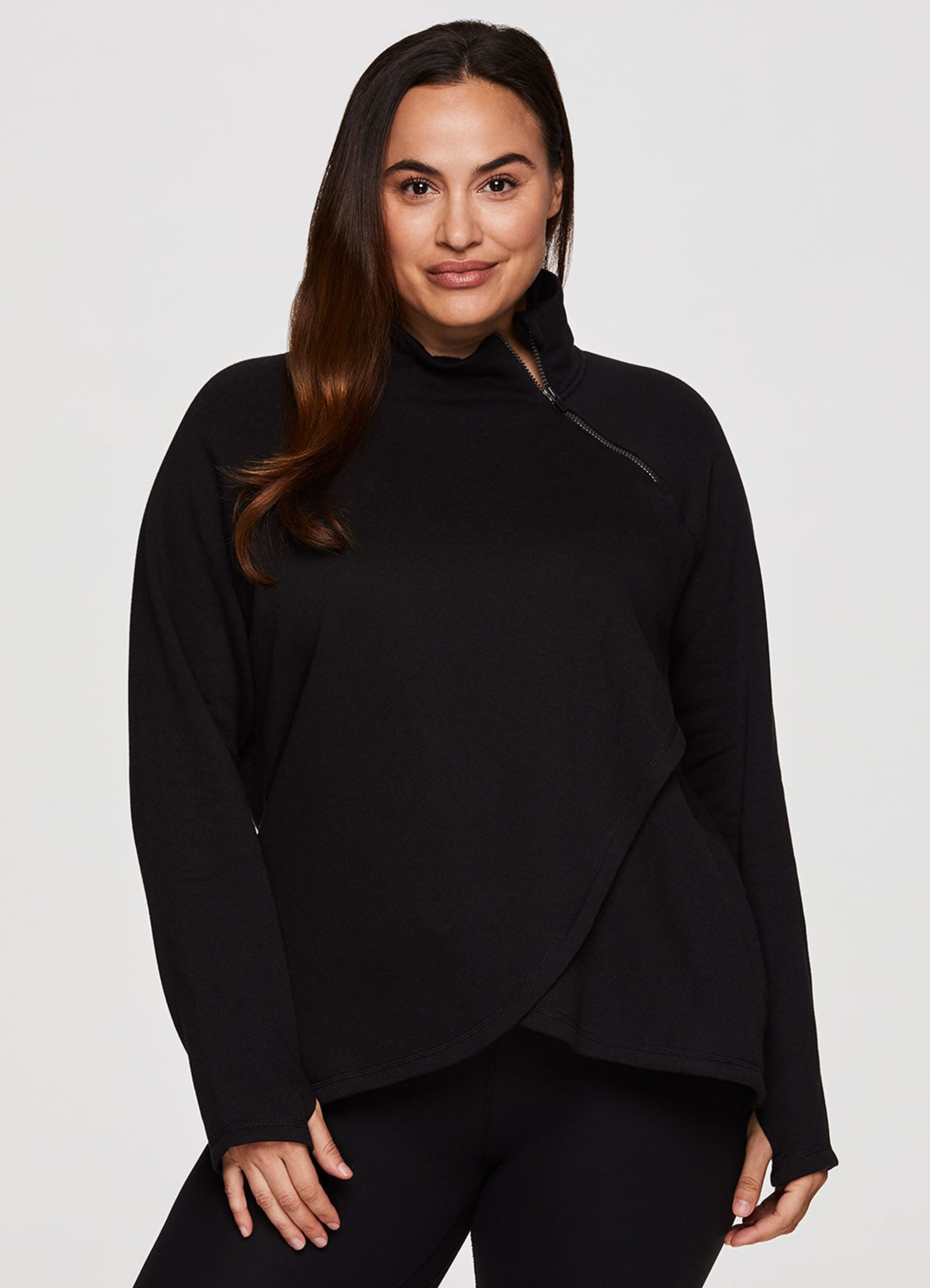 Plus Prime Ready To Roll Fleece Zip Mock Neck Pullover - RBX Active