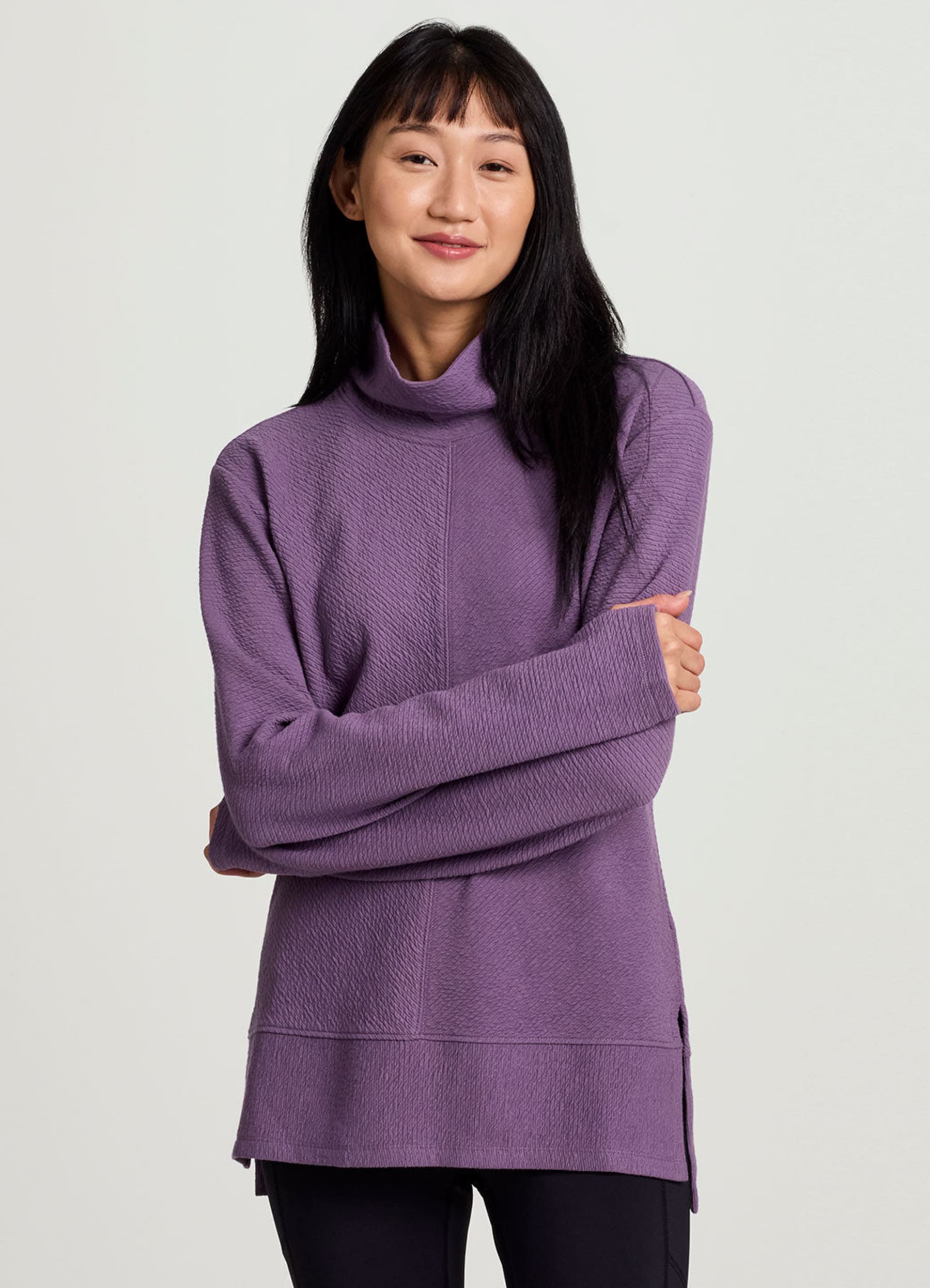 Studio Jacquard Mock Neck Pullover - RBX Active
