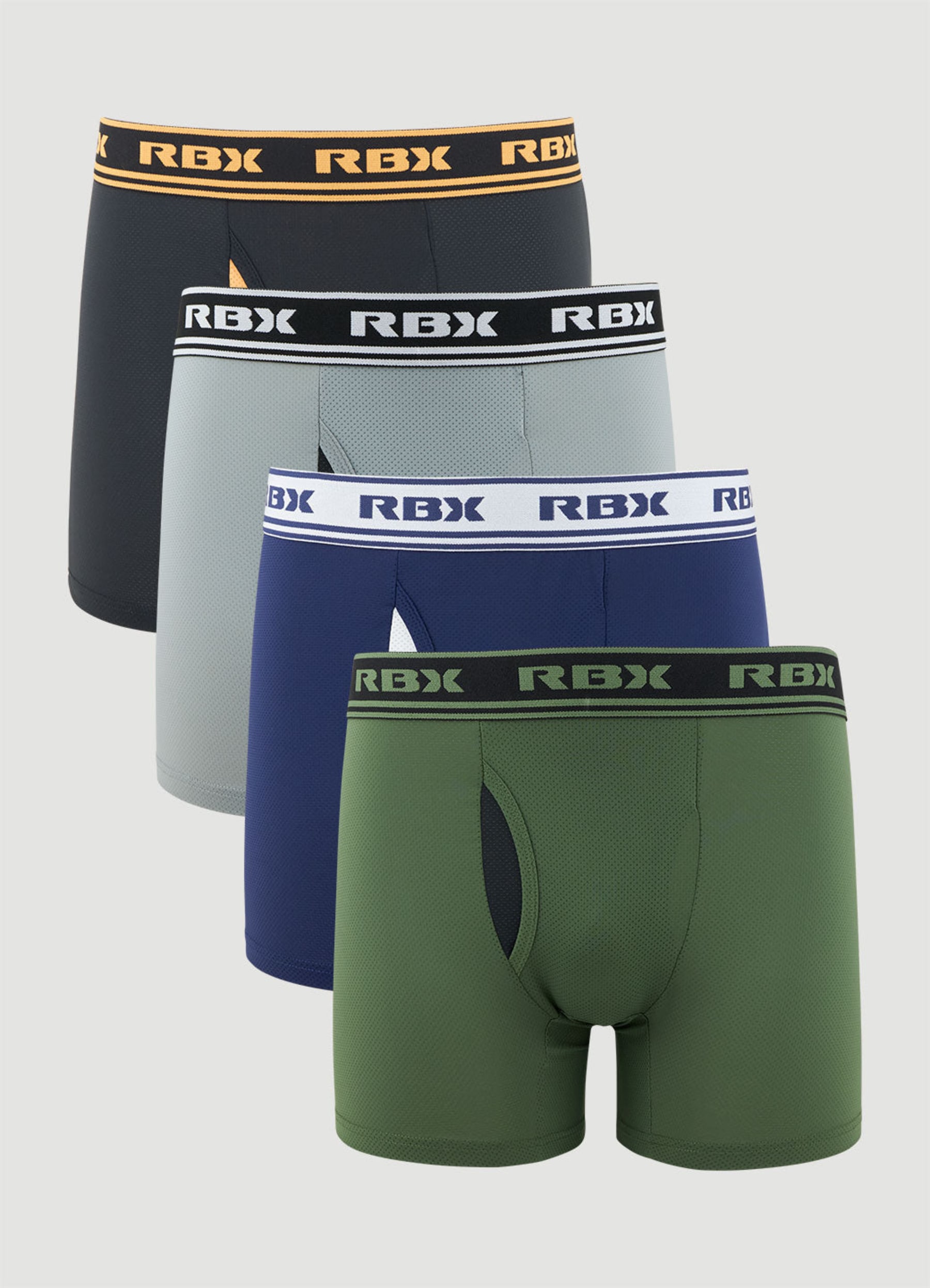 Prime Premium Mesh Boxer Briefs with Fly 4-Pack - RBX Active