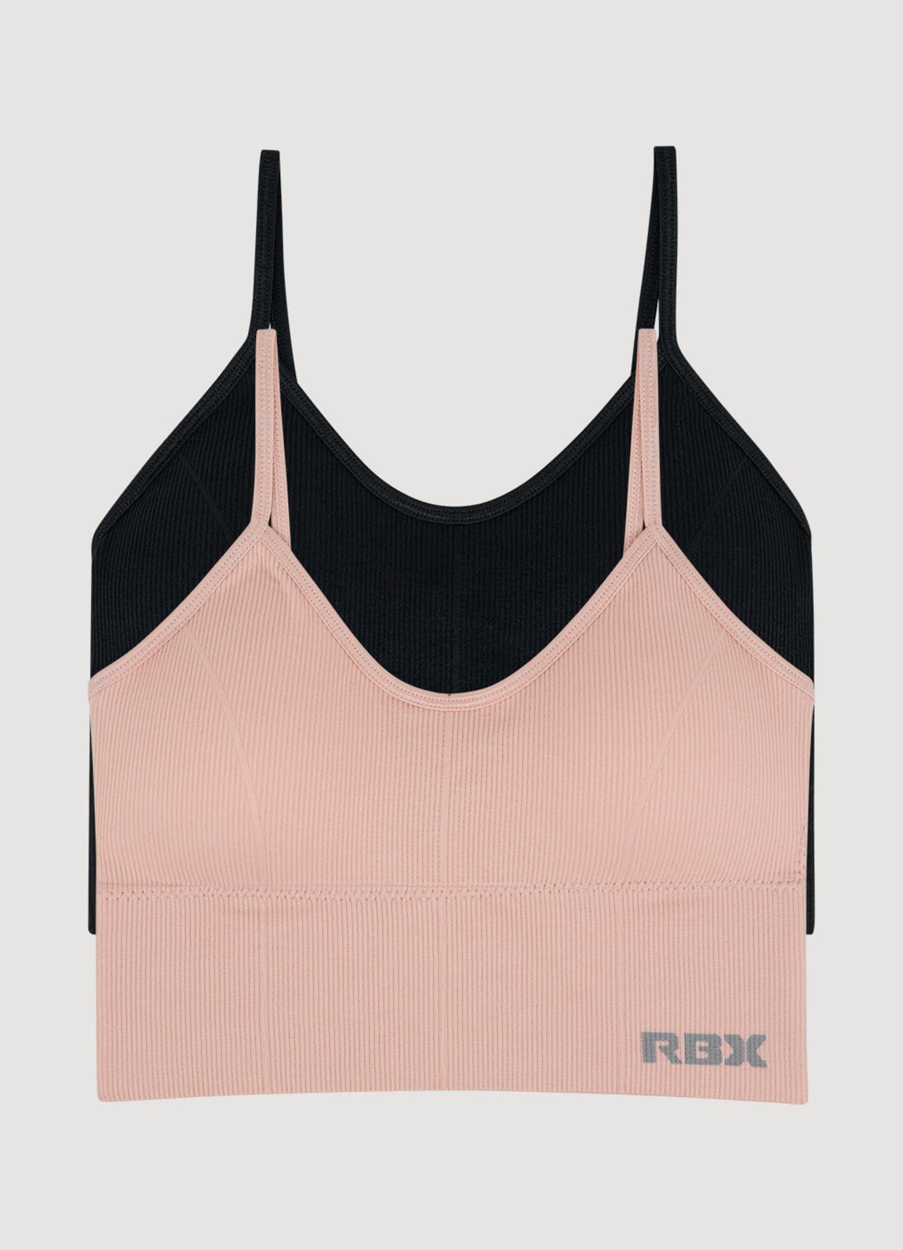 Seamless Longline Ribbed Bralette 2-Pack - RBX Active