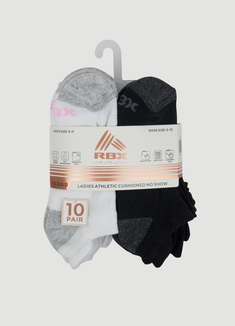 Women's 10-Pack Heel Tab Socks - RBX Active